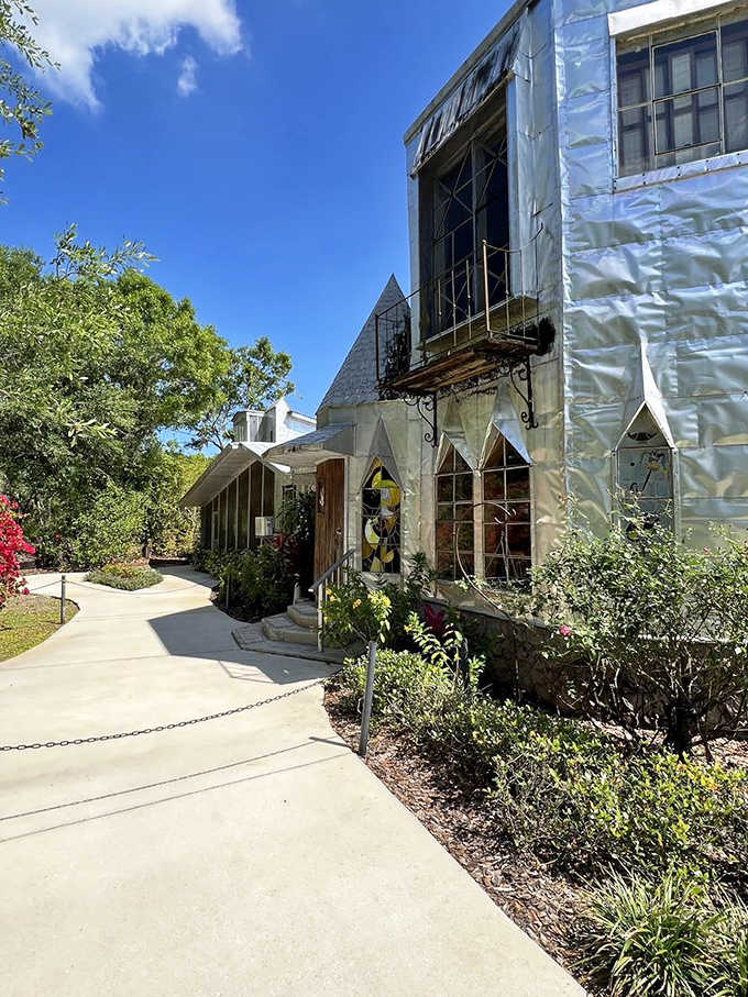 That gleaming fortress isn't a mirage, it's thousands of printing plates creating Florida's most unexpected architectural wonder.