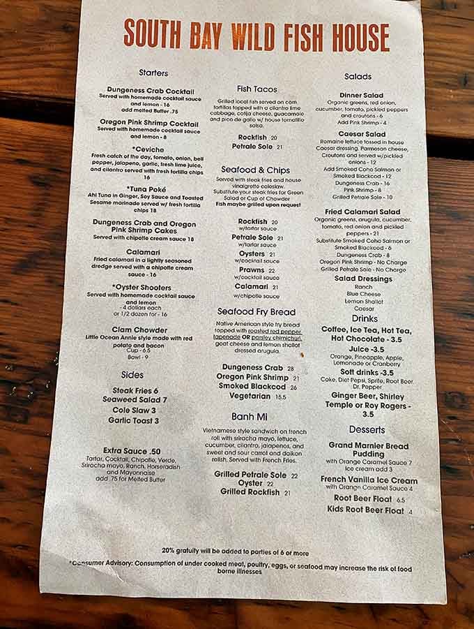This menu reads like a greatest hits album of Pacific Northwest seafood done right.