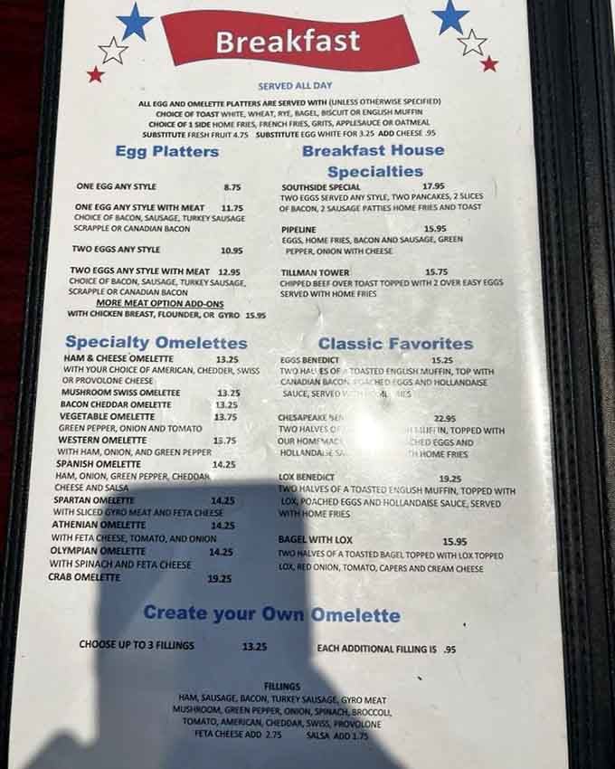 This menu reads like the greatest hits of American breakfast, and every song is a chart-topper.