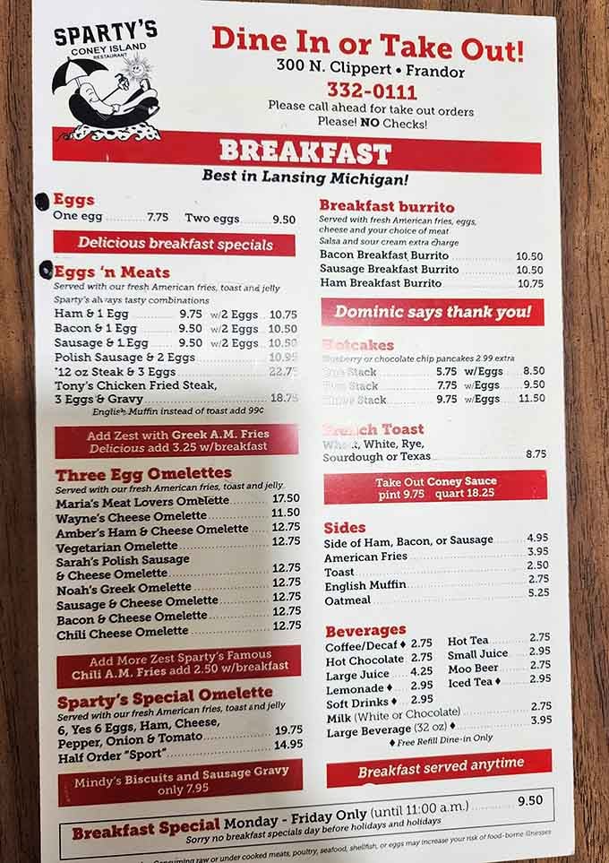 This menu reads like a greatest hits album of comfort food, where every choice is the right choice.