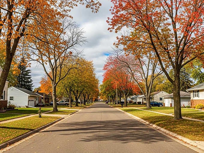 Tree-lined streets where fall puts on a show that rivals any Broadway production, completely free of charge.