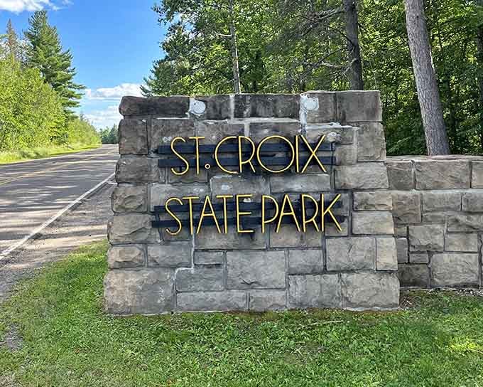 That stone entrance says "welcome to wilderness" better than any fancy resort ever could.