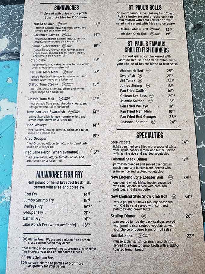 This menu reads like a love letter to the ocean, offering everything from classic rolls to adventurous boils.