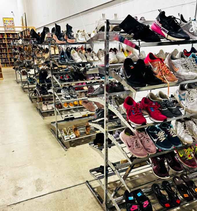 Rows of shoes stretching into infinity &ndash; it's like Imelda Marcos's dream, but with prices that won't require a second mortgage.