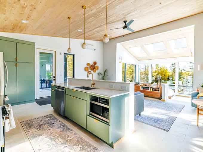 That sage green kitchen isn't just Instagram-worthy, it's the kind of space where cooking feels less like a chore.