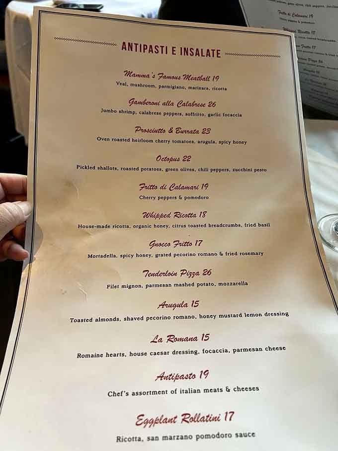 When a menu lists Mamma's Famous Meatball, you know someone's reputation is riding on every bite served here.
