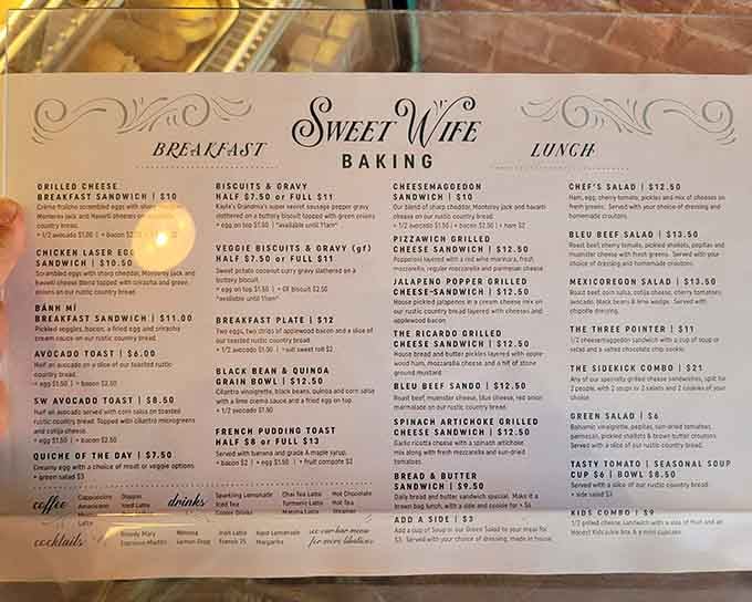 This menu reads like a greatest hits album of everything you want to eat today.