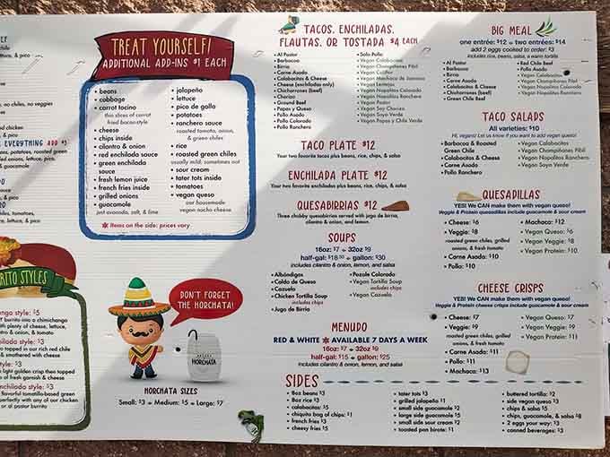 This menu reads like a choose-your-own-adventure book, except every path leads to delicious satisfaction and potential leftovers.