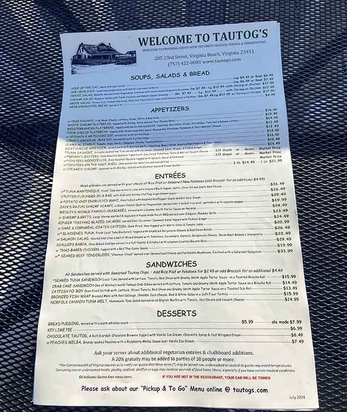 This menu reads like a greatest hits album of coastal cuisine, and every track is a winner.