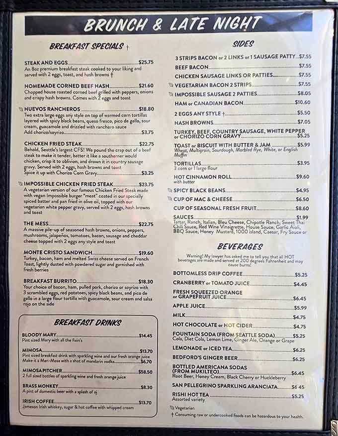 Every dish tells a story on this menu, from sunrise specials to midnight cravings served round the clock.