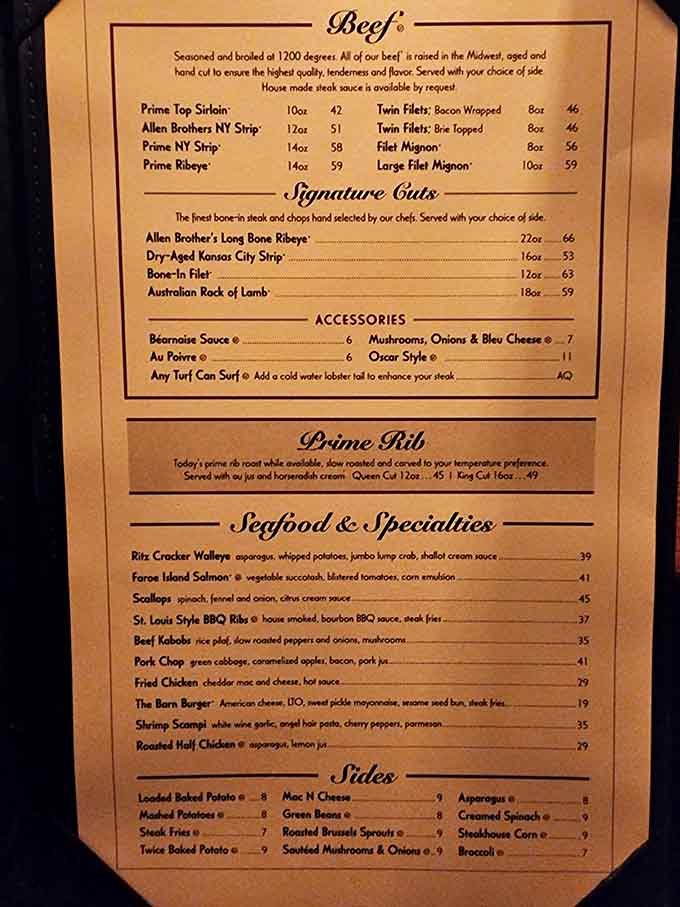 Hand-cut steaks aged and broiled to perfection &ndash; this menu reads like a carnivore's greatest hits album.