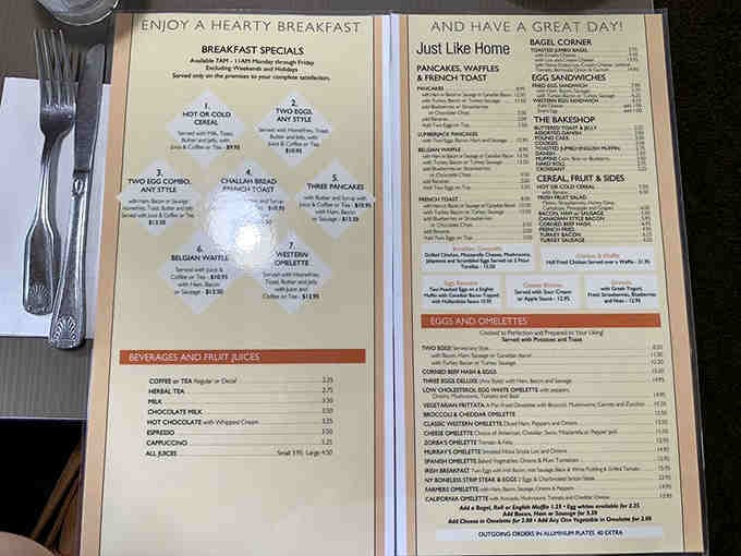 When a menu says "Enjoy a Hearty Breakfast," it's not making empty promises, just stating facts.