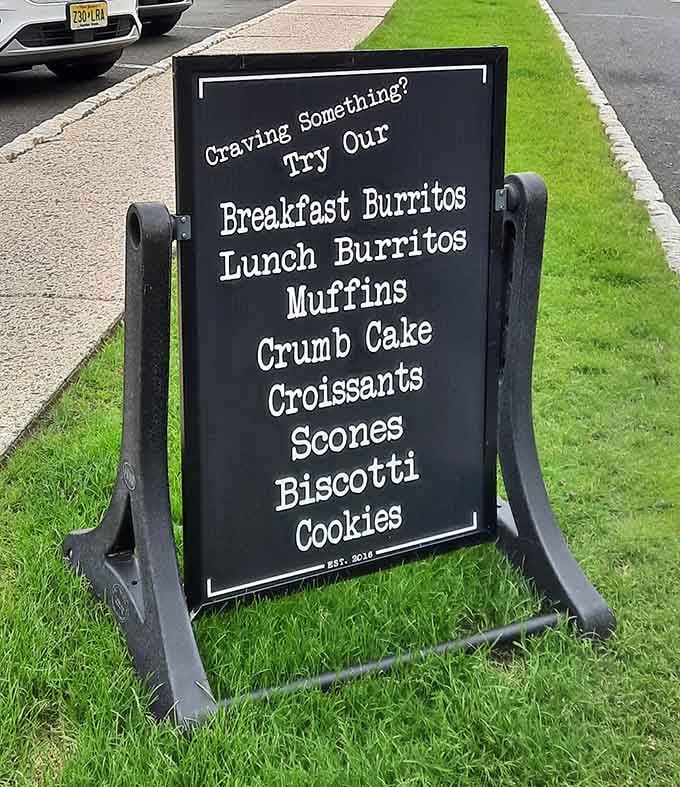 This roadside sign isn't shy about its offerings, and honestly, why should it be when everything's this good?