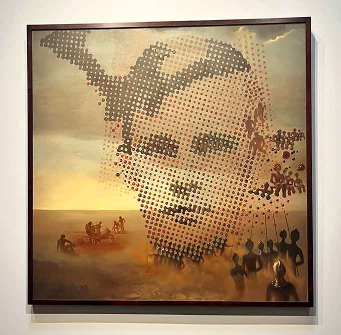 Step closer to this portrait and watch it transform&mdash;it's like optical illusion meets artistic genius.