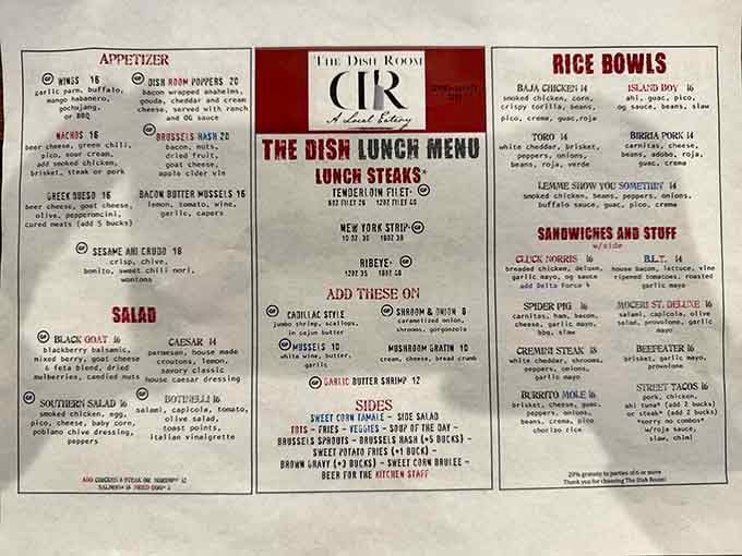 When a menu this ambitious shows up in Burlington, you know someone's doing something wonderfully right here.