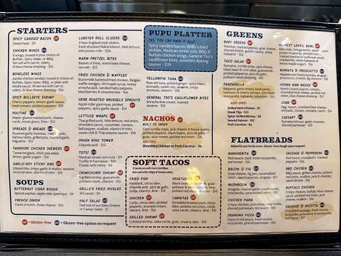 When a menu offers everything from Pupu Platters to Poutine, you know someone's having fun in the kitchen.