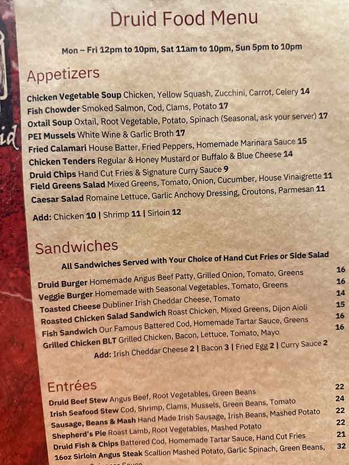 This menu reads like a love letter to comfort food, with options that'll make your stomach very, very happy.