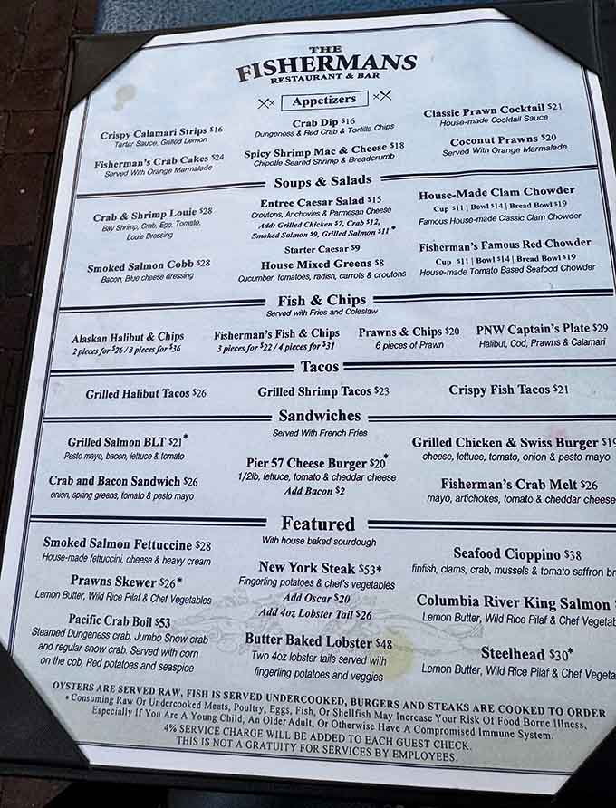 This menu reads like a greatest hits album of Pacific Northwest seafood &ndash; every track's a winner.