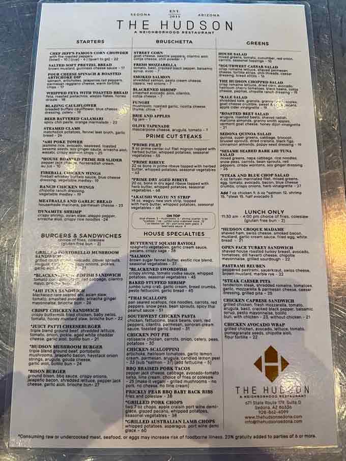 This menu reads like a greatest hits album, and trust us, every track is worth playing.