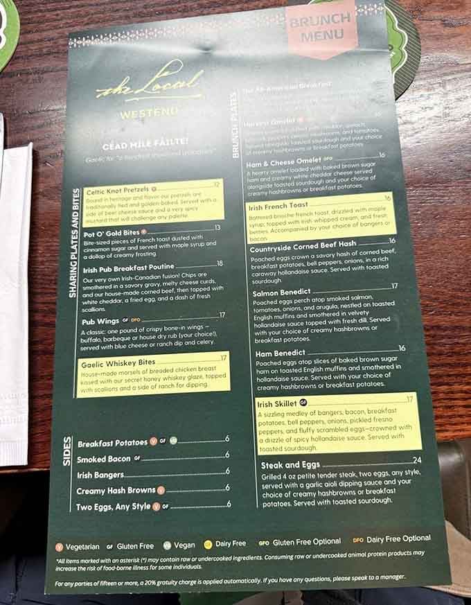 The brunch menu reads like a greatest hits album, every track a potential chart-topper for your taste buds.