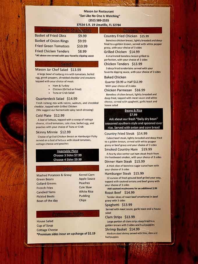 This menu reads like a love letter to Southern cooking, and every dish delivers on its promise.