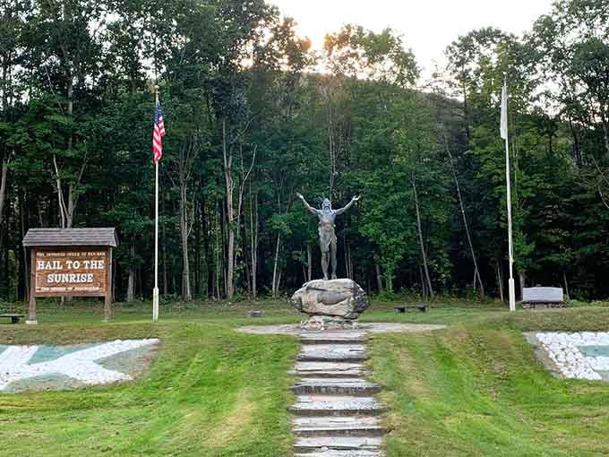 Hail to the Sunrise stands as a powerful reminder of the ancient travelers who walked this path first.