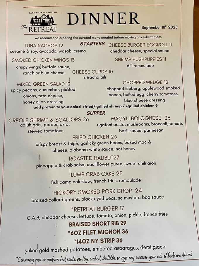 This menu reads like a love letter to Southern cuisine that studied abroad and came back with excellent stories.