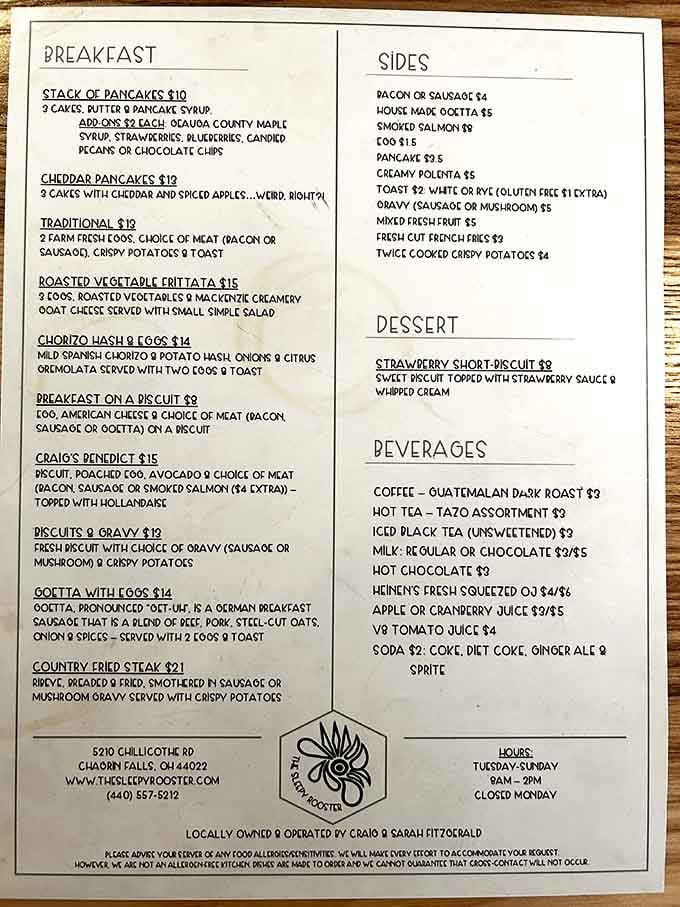 This menu reads like a love letter to breakfast, with options that'll make your decision deliciously difficult.