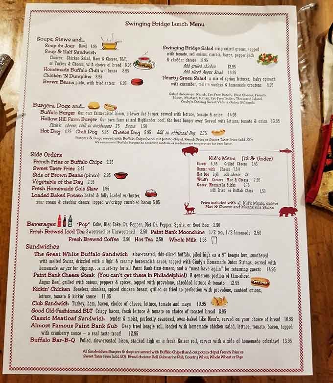 This menu reads like a love letter to comfort food, with buffalo taking center stage in delicious ways.