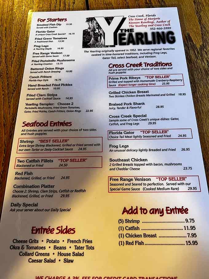 When a menu lists gator, frog legs, and venison as casually as chicken, you know you're somewhere special.