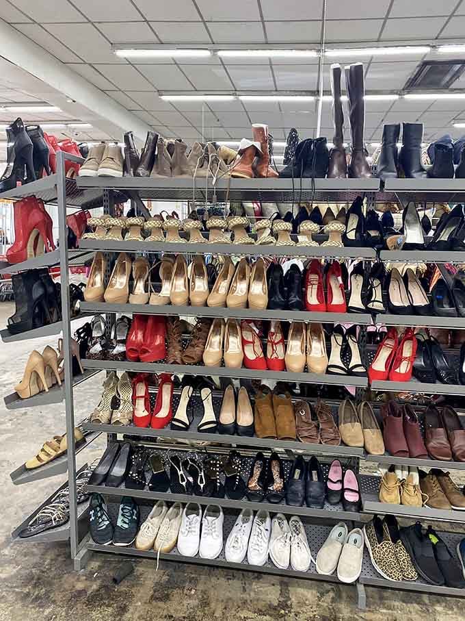 From stilettos to sneakers, this shoe collection rivals what Imelda Marcos kept in her closet back home.
