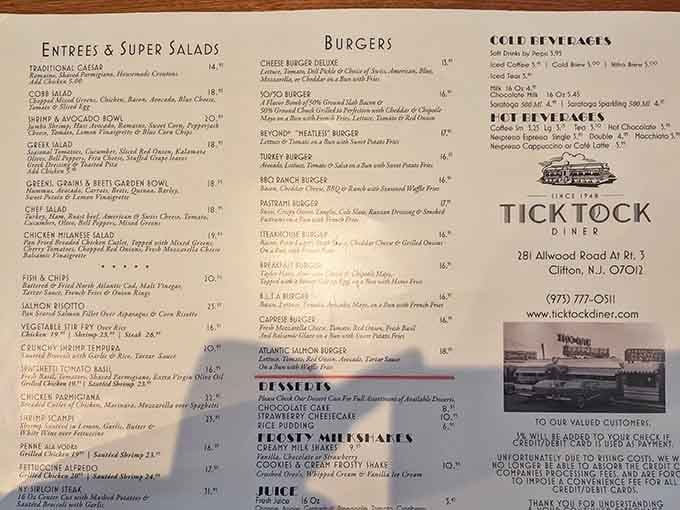 This menu reads like a novel, offering more breakfast possibilities than you could explore in a month.