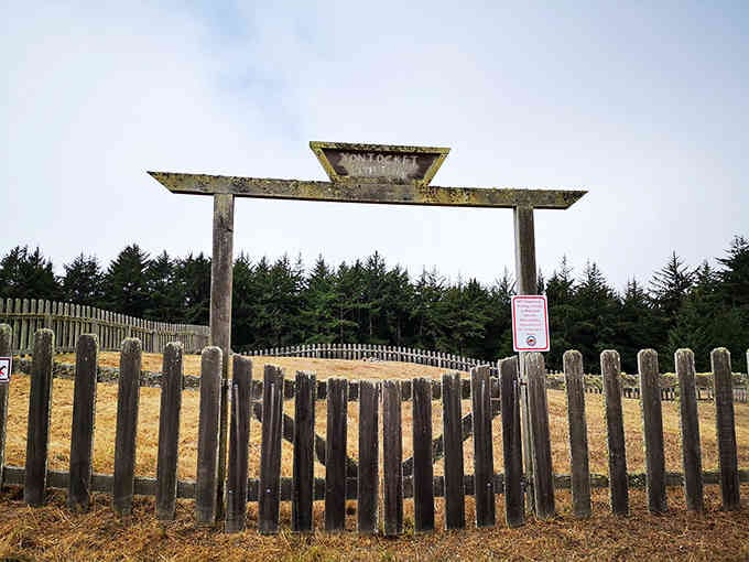 This weathered gateway stands as a quiet reminder of the land's deep cultural roots and enduring history.