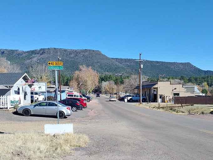 Pine's charming main street offers that classic small-town Arizona vibe where everyone still waves at passing cars.