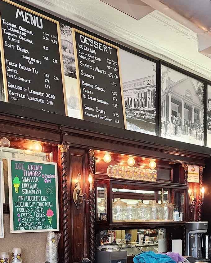 The menu board speaks plainly: no decoder ring needed, just good stuff waiting to be enjoyed.