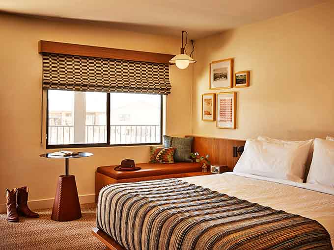 Clean lines and cozy textiles create a room where unpacking actually feels like settling in, not just surviving.