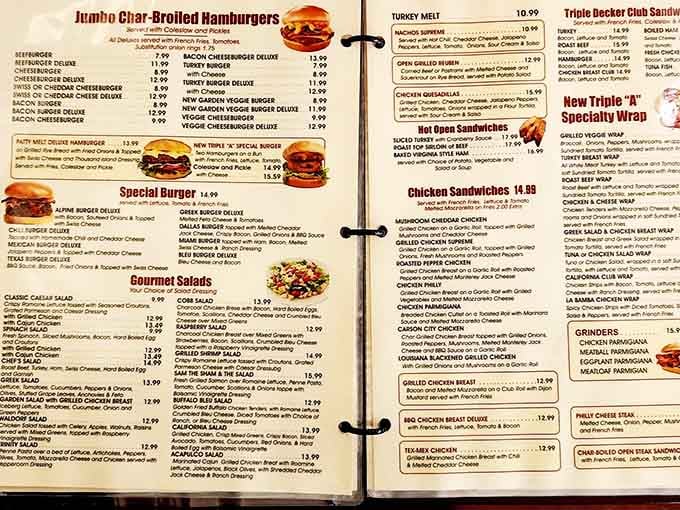 This menu reads like the greatest hits album of American comfort food, and every track is a winner.
