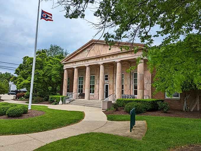 The Ritter Public Library channels ancient Greece, because apparently Ohioans take their reading material very seriously.