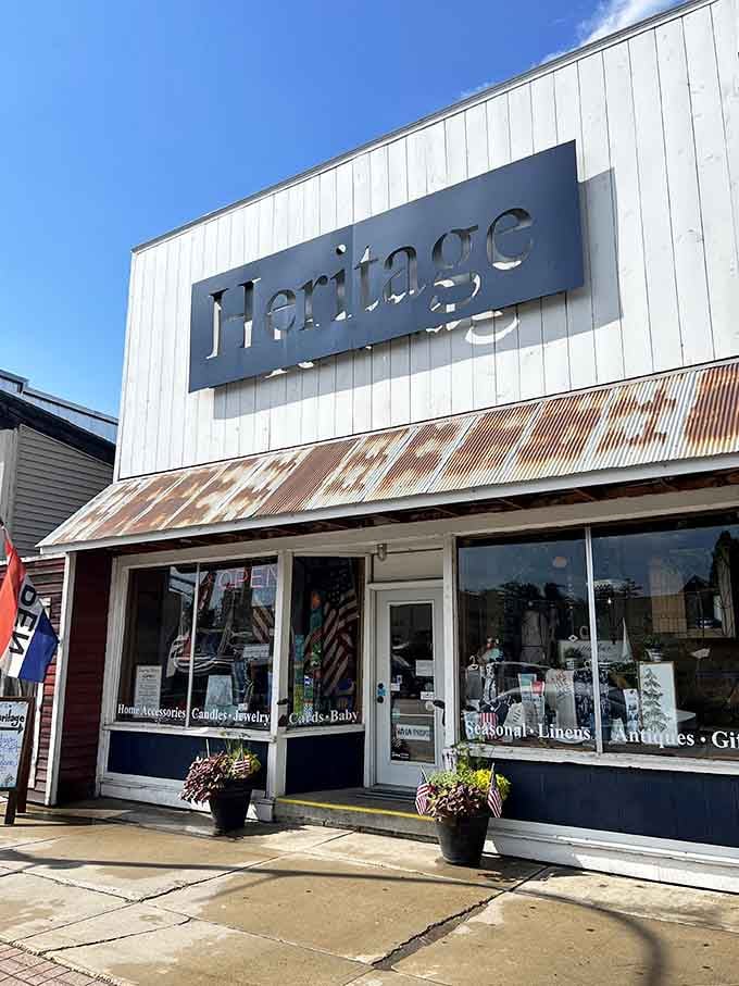 Heritage shop windows invite you to slow down and remember when shopping meant discovering treasures, not scrolling.