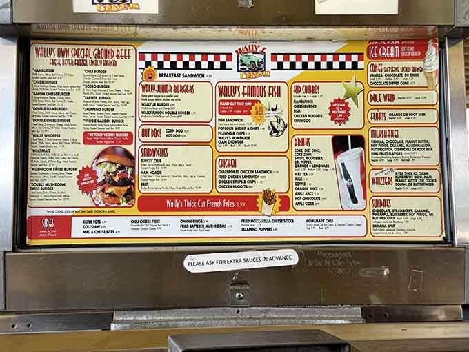 This menu board is basically a choose-your-own-adventure novel, except every ending involves delicious regret and satisfaction.