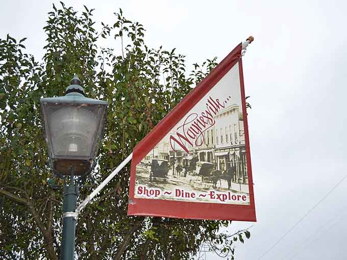 That "Shop, Dine, Explore" banner isn't just a suggestion, it's practically a weekend itinerary written in the sky.