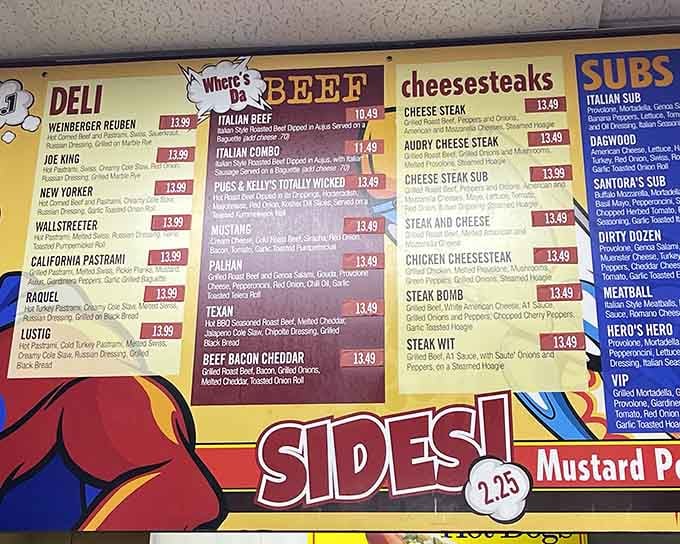 When menu categories need their own zip codes, you know you're in for some serious decision-making paralysis.