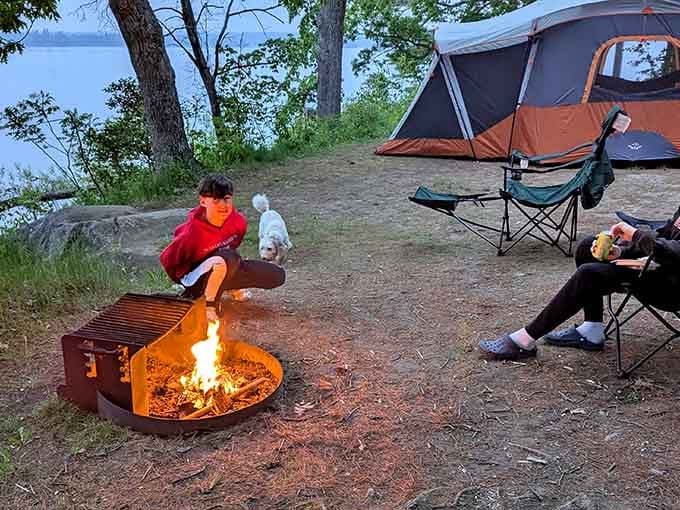 Campfire stories taste better with a view like this, where the only thing brighter than the flames is tomorrow's adventure.