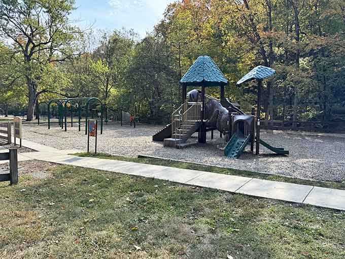 Happy Hollow Park proves that simple pleasures like playground slides still deliver joy, no matter your age.