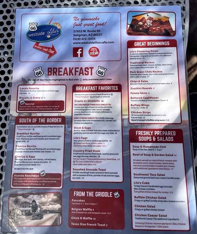 When a menu proudly declares "No gimmicks, just great food," you know they're serious about what they're serving.