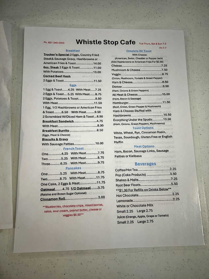This menu proves you don't need fancy fonts when your food does all the talking.