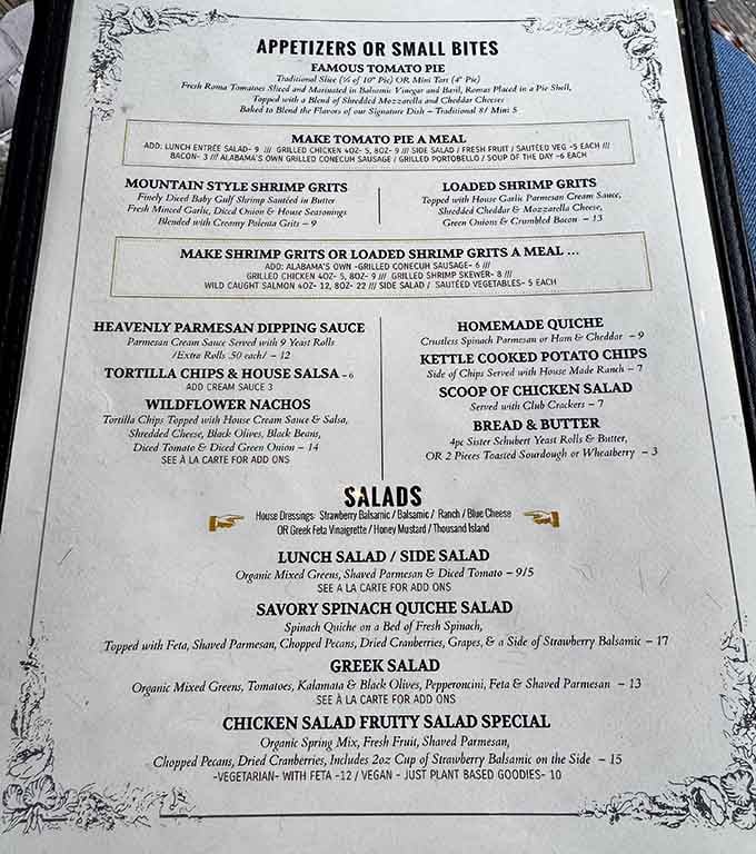 This menu reads like a love letter to Southern comfort with a creative twist that'll make your taste buds sing.