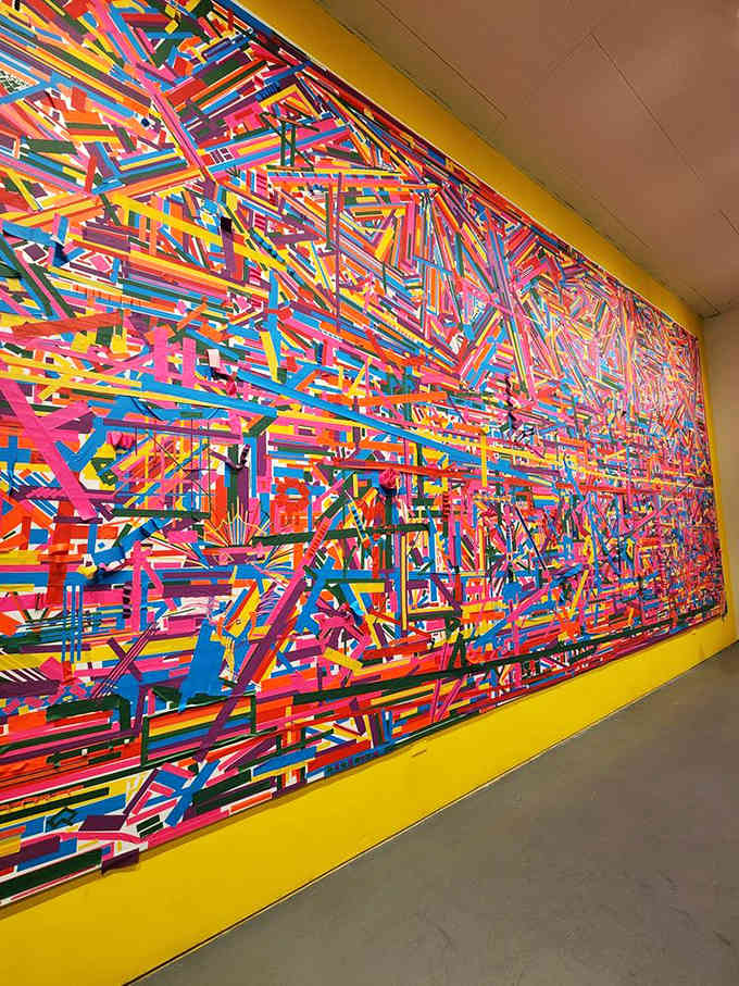 This explosion of color looks like a rainbow had too much coffee and decided to redecorate everything.