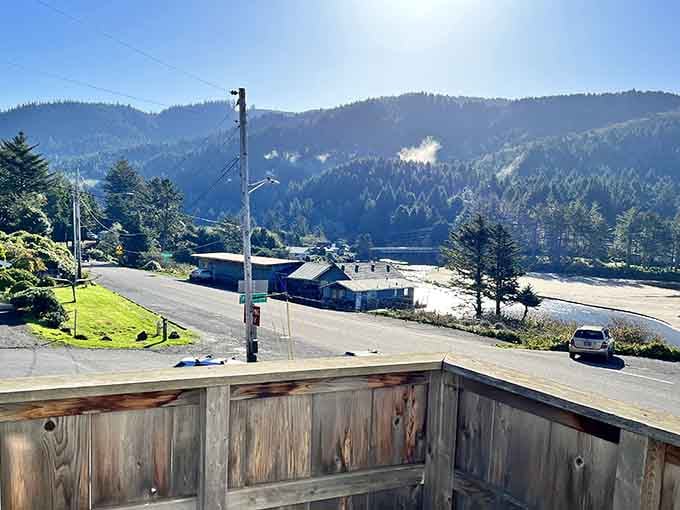 Those forested hills aren't just a backdrop; they're a reminder that Oregon does dramatic scenery in its sleep.
