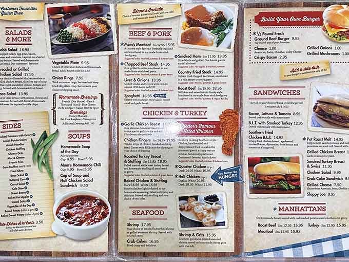 This menu reads like a greatest hits album of comfort food, with enough variety to keep you coming back all week.